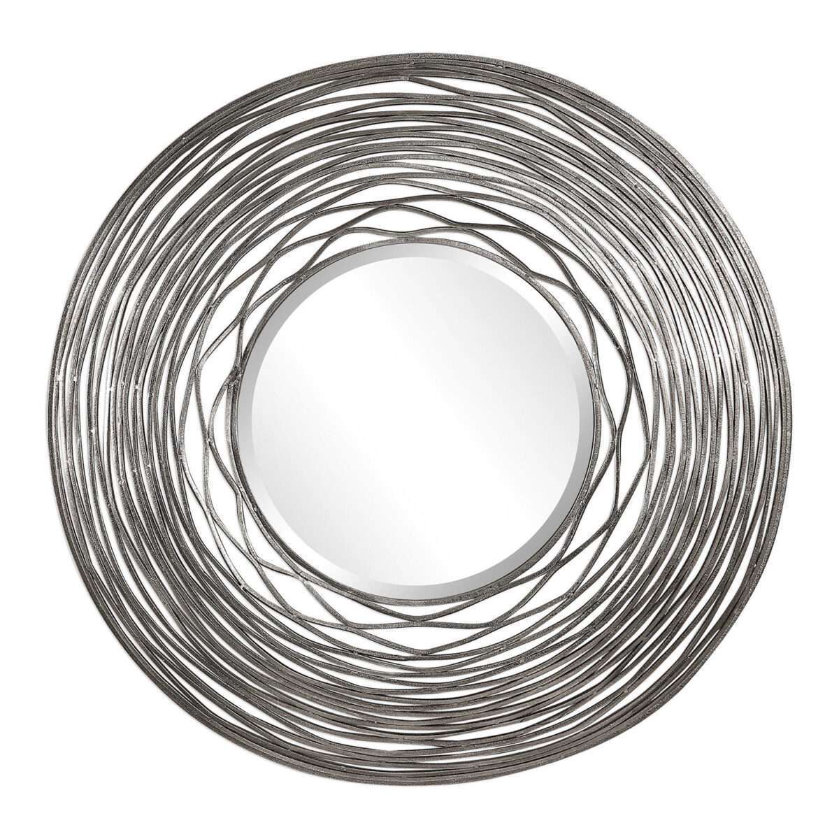 Silver Wire Spiral Mirror - Rita's Furniture & Decor | Owenton, KY
